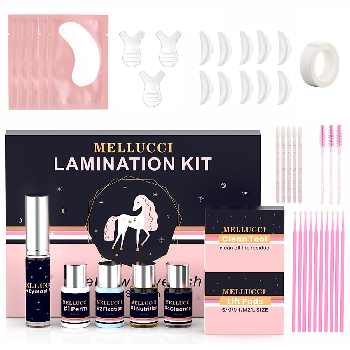 2024 Updated Lash Lift Kit Eyebrow Lamination Kit - Professional Results & Lasting 6-8 Weeks & Easy to Use & for Salon or Home DIY & with Instructions