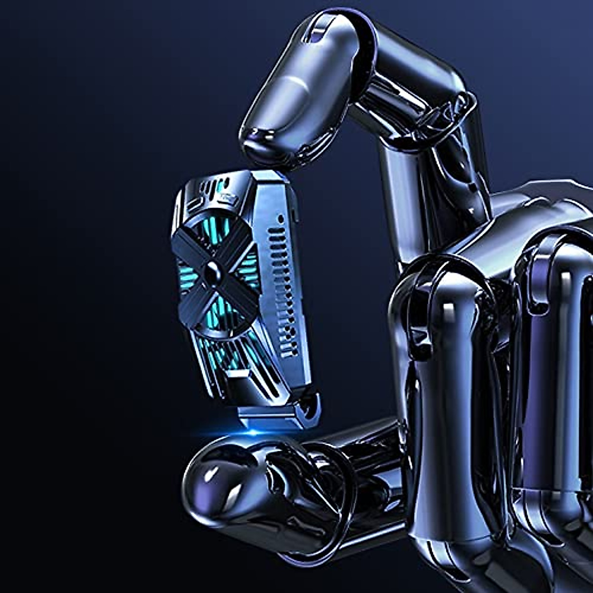 DIAOD Mobile Phone Cooling Artifact Radiator Gaming Universal Phone Adjustable Portable Fan Holder Heat Sink (Color : Silver)