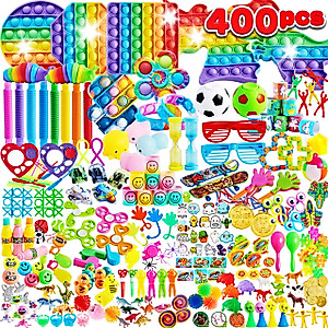 JOYIN Party Favors for Kids, Fidget Toys Bulk, Goodie Bags Stuffers for Kids Birthday Party, Classroom Prizes, Treasure Box Toys for Boys and Girls(400 TRUE Quality Items)