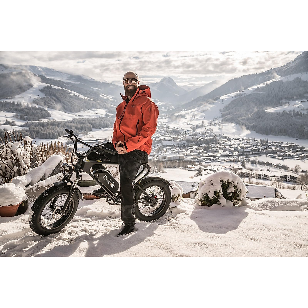 Freego Electric Bike for Adults, 1200W/48V/20Ah, 20"x 4" Fat Tires Off Road Electric Bicycle with Removable Battery, 31MPH & 40 Miles Long Range Ebike UL Certified,DK200 Pro with Two Seats