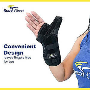 Brace Direct Universal Wrist and Thumb Stabilizer Splint, Spica and Medical Brace - Arthritis, Tendonitis, Gamekeepers, De Quervain's Tenosynovitis, Fracture Forearm Support Cast, Pain Relief
