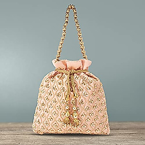 Aheli Indian Potli Bags for Women Evening Bag Clutch Ethnic Bride Purse with Drawstring