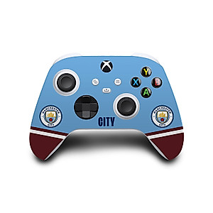 Head Case Designs Officially Licensed Manchester City Man City FC 2022/23 Home Kit Logo Art Vinyl Sticker Gaming Skin Decal Cover Compatible With Xbox Series S Console and Controller Bundle