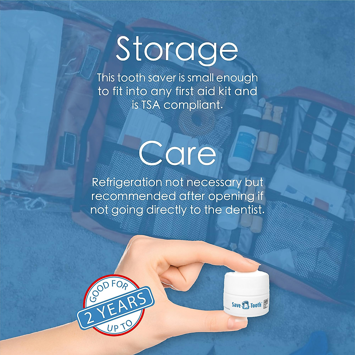 Save-A-Tooth Preservation Kit - Prevent Permanent Tooth Loss, Save Knocked Out Teeth for up to 24 Hours - Tooth Saver Made in the USA by SmartPractice - Keep in your Kit Bag for a Tooth Emergency