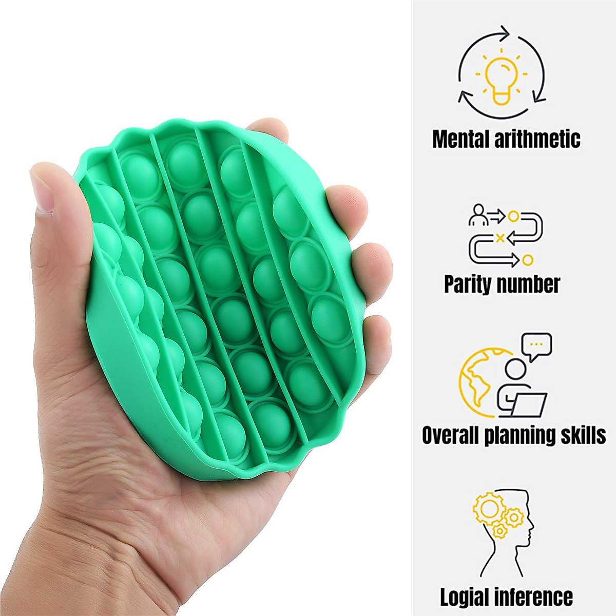 Lyft Livin Teethers Push Pop SiliconeToys for Babies Toddlers |Adults| Relief Sensory Poppers Fidget Helps Improve Motor Skill Memory & Autism for Preschool Crawling Baby Kids - Red Heart