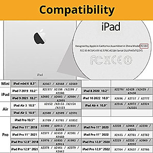 ManZePai Real Flower iPad Case with Pencil Holder for iPad Pro 11 Inch 12.9 Inch/iPad Air 3rd 4th 5th Gen/iPad 7th 8th 9th 10th Gen/Mini 6,Auto Wake/Sleep and Support Apple Pencil 2nd Gen Charging