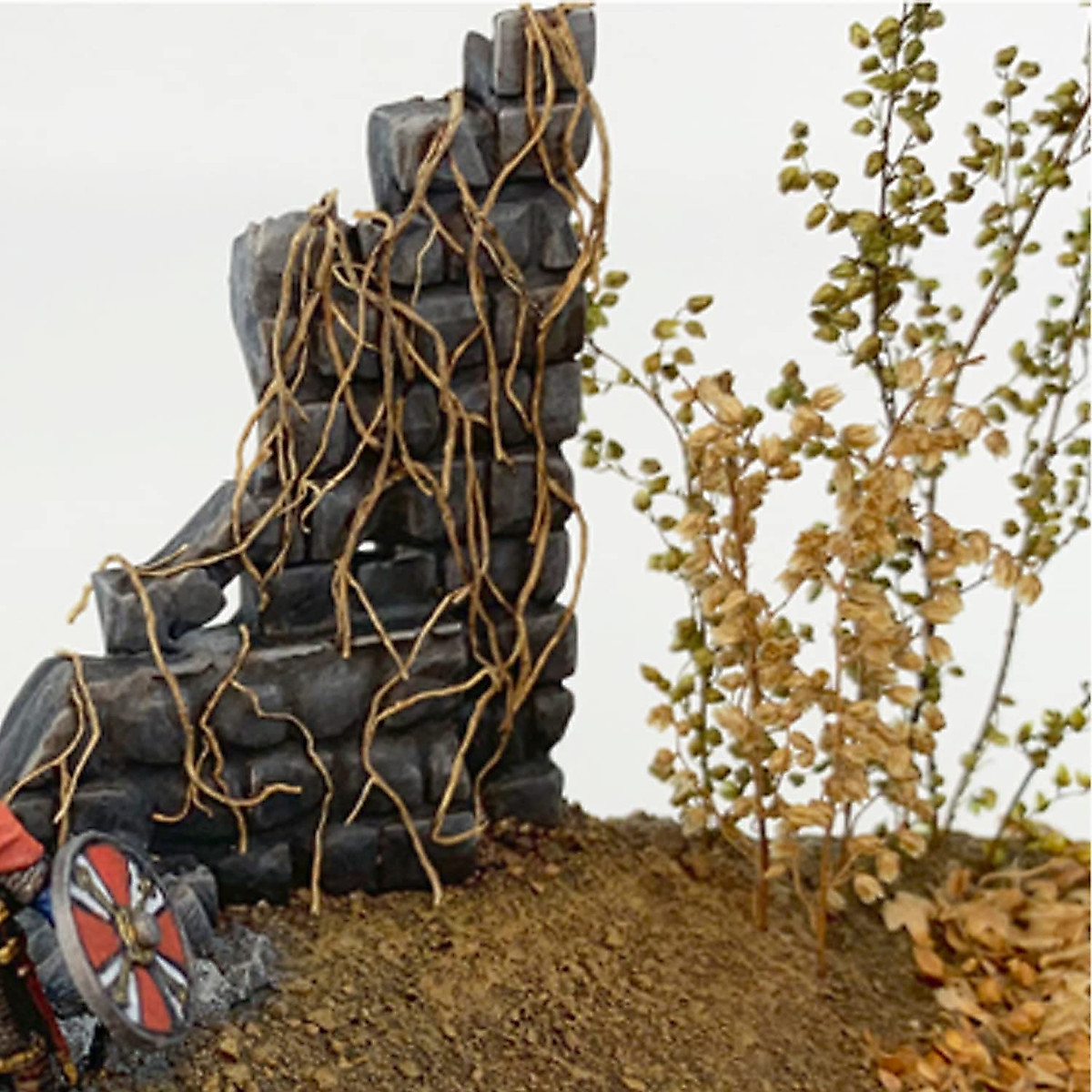 Cayway Miniature Shrubs Model Bushes Long Shrub Vegetation Groups Static Grass Tuft for DIY Model Train Landscape Railroad Scenery, Green