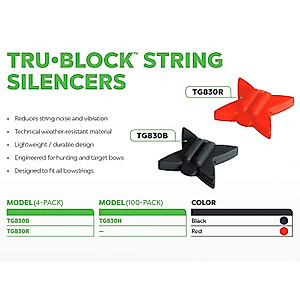 TRUGLO Tru-Block String Silencers 4-Pack Red