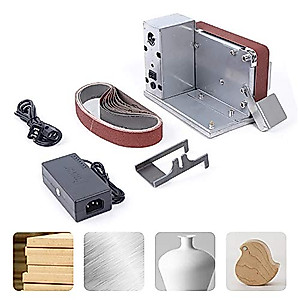 Electric Grinder Belt Sander Machine, 110V Desktop Polisher DIY Grinding Machine Mini Polishing Belt Sander 795 Motor