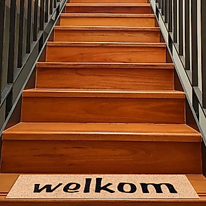 TUNKENCE Welcome Mats Indoor Doormats Front Door Mat Outdoor Entrance Funny Welcome Skinny Mat Farmhouse Decor Playhouse Mat Narrow DoormatsStair Mat Welcome Mat, 6x24Inch