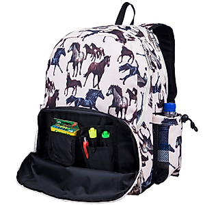 Wildkin 17 Inch Kids Backpack for Boys & Girls, Features Three Zippered Compartment with Interior & Side Pockets Backpacks, Perfect for School & Travel Backpack for Kids (Horse Dreams)