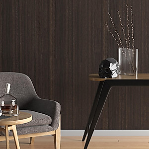 VEELIKE 15.7''x118'' Dark Wood Wallpaper Peel and Stick Removable Waterproof Wood Grain Contact Paper Self Adhesive Decorative Wood Vinyl Wrap for Cabinets Countertops Furniture Shelves Drawer Liners