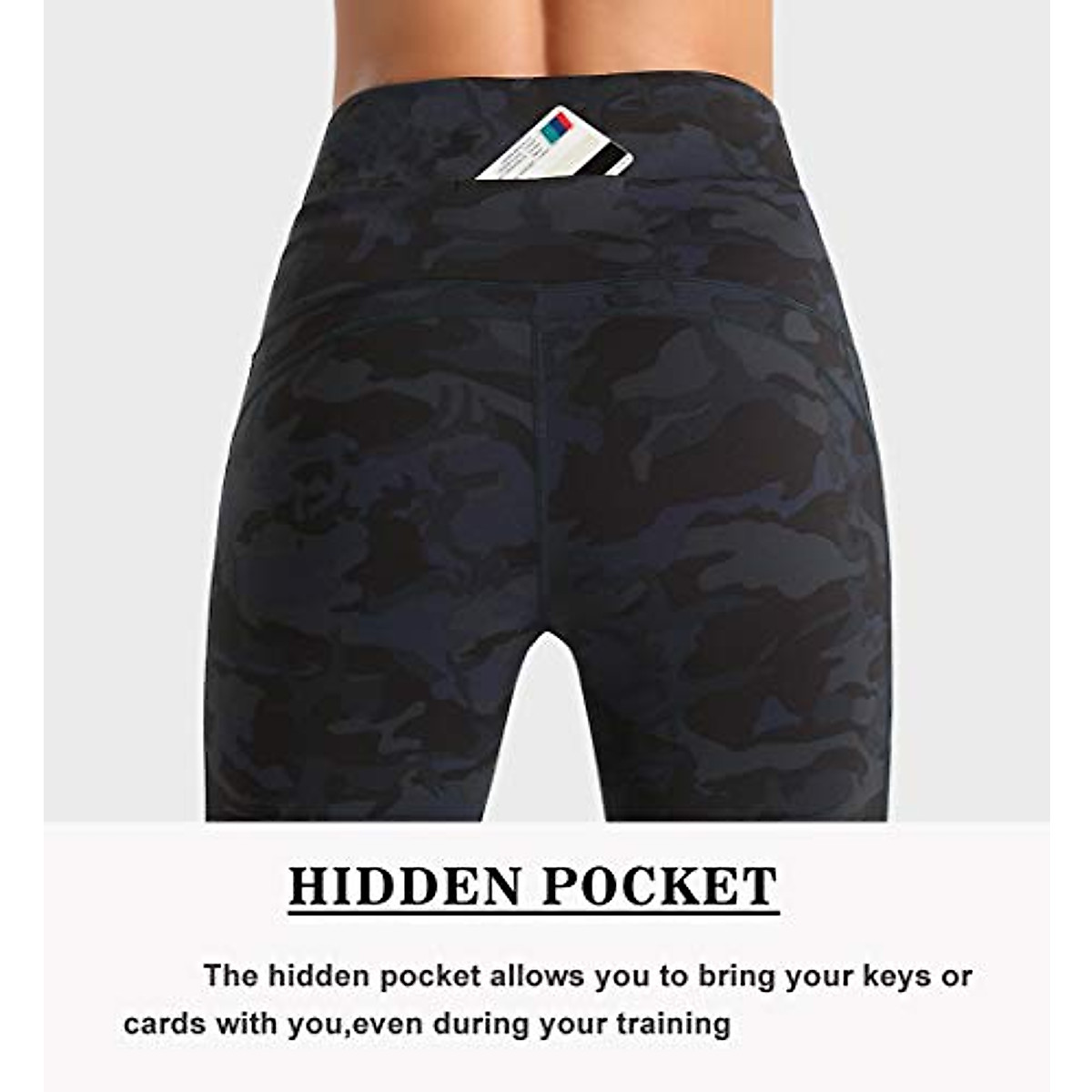 Dragon Fit Compression Yoga Pants Power Stretch Workout Leggings with High Waist Tummy Control (Small, Ankle-Camo)