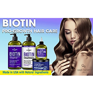 Hair Chemist Biotin Pro-Growth Shampoo & Conditioner Set - Includes 33.8oz Shampoo & 33.8oz Conditioner