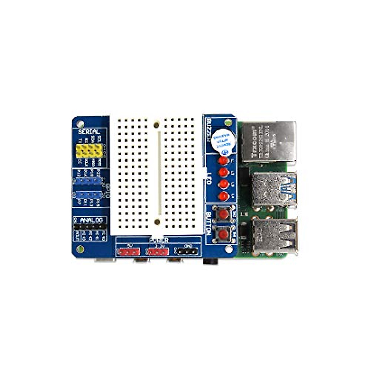 sb components BreadPi - Multipurpose HAT for Raspberry Pi 4, 3B+, 3, 2, Zero and Zero W, Raspberry Pi Expansion Board Designed for Digital and Analog I/O Manufacturer