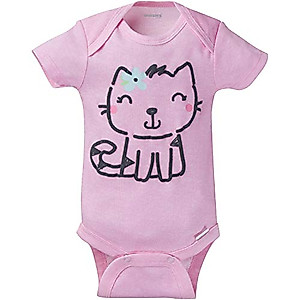 Onesies Brand Baby Girl's 8-Pack Short Sleeve Mix & Match Bodysuits, Cuddly Cats & Flowers, 3-6 Months