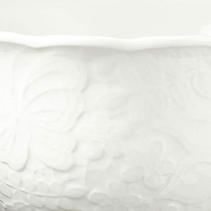 Narumi 51952-23143 Bowl Plate Set, Honeton Lace Bride, 6.3 inches (16 cm), White, Lace Pattern, Cute, Small Bowl, Donburi, Wedding Gift, Microwave Warm, Dishwasher Safe, Gift Box Included