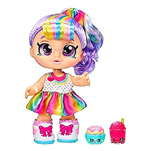 Kindi Kids Snack Time Friends - Pre-School Play Doll, Rainbow Kate - for Ages 3+ | Changeable Clothes and Removable Shoes - Fun Play, for Imaginative Kids