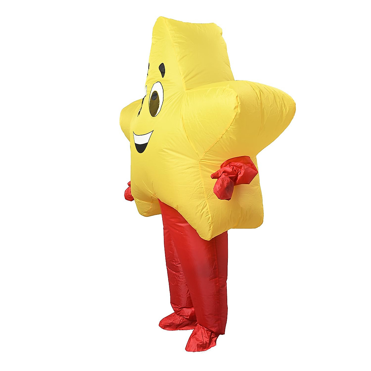 Longteng Five-Point Star Costume Adult Inflatable Costume Men Fancy Dress Halloween Blow Up Suit Cosplay Party (Red)