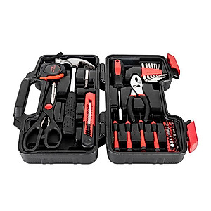 JTSQ 39pcs Tool Kit Red Set Power Car Body Frame Repair Tools Kit Tool box Tool set Tool kit Multi tool Tool organizer Tool box organizer Hand tools Tool storage Home improvement Mechanic tools