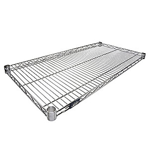 Nexel Additional Wire Shelf for Wire Shelving Units, 600-800 lb Capacity, 18"W x 48"L, Chrome Finish