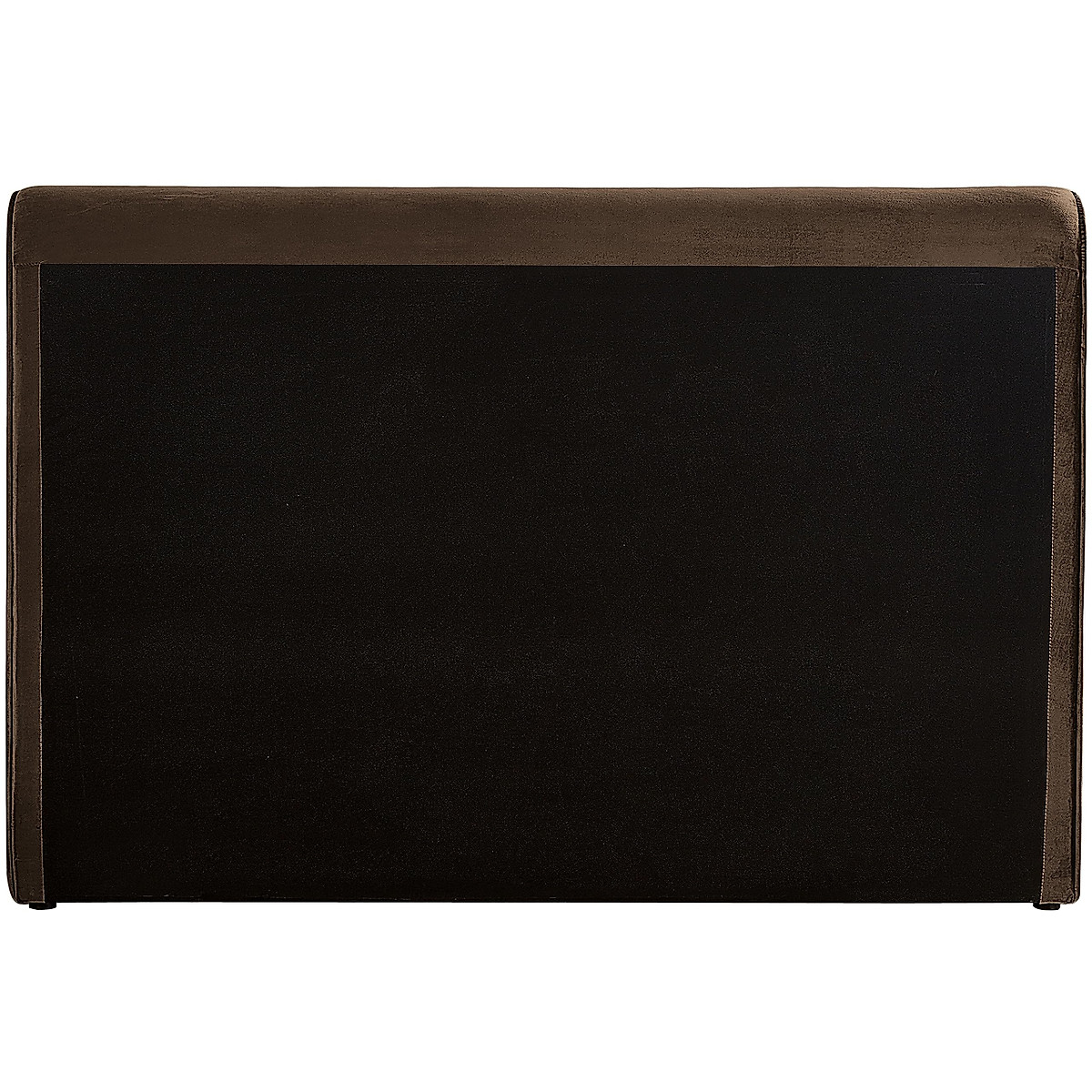 Meridian Furniture SloanBrown-F Sloan Collection Modern | Contemporary Velvet Upholstered Full Bed with Rich Soft Brown Velvet, Curved Headboard and Footboard, 59.5" W x 92" D x 45" H, Brown, Full