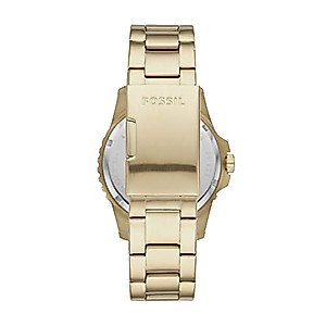 Fossil Men's FB-01 Quartz Stainless Steel Three-Hand Watch, Color: Gold (Model: FS5658)