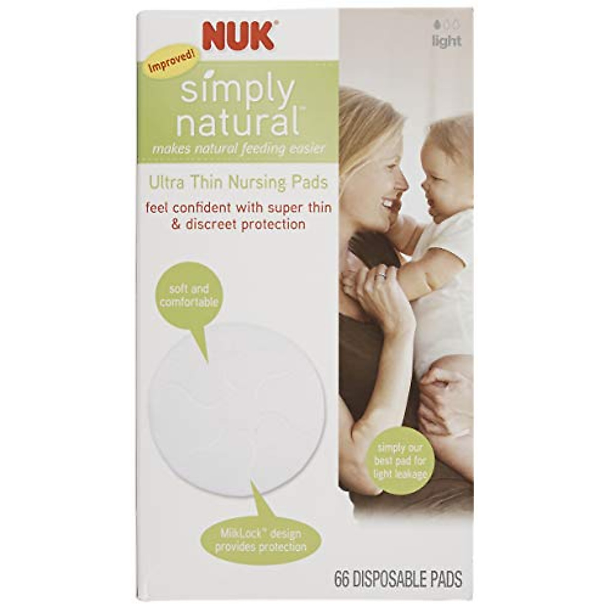 NUK Ultra Thin Disposable Nursing Pads, 66ct