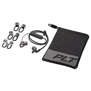 Plantronics BackBeat FIT 305 Sweatproof Sport Earbuds, Wireless Headphones, Black/Grey