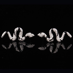 U7 Vivid Snake Earrings Women Platinum Plated Gothic Punk Serpent Dangle Earrings Party Gift