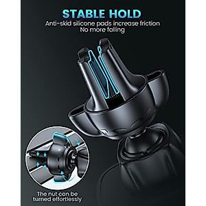 APPS2Car 2 Pack Magnetic Phone Car Mount, Car Phone Holder Mount Magnetic, Built in 6 Strong Magnets, Air Vent Cell Phone Holder for Car with Adjustable Secure Tightening System