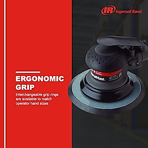 Ingersoll Rand 4151 Random Orbital Air Sander, 3/16" Orbit, 6" Vinyl Pad, 12,000 RPM, 0.2 HP