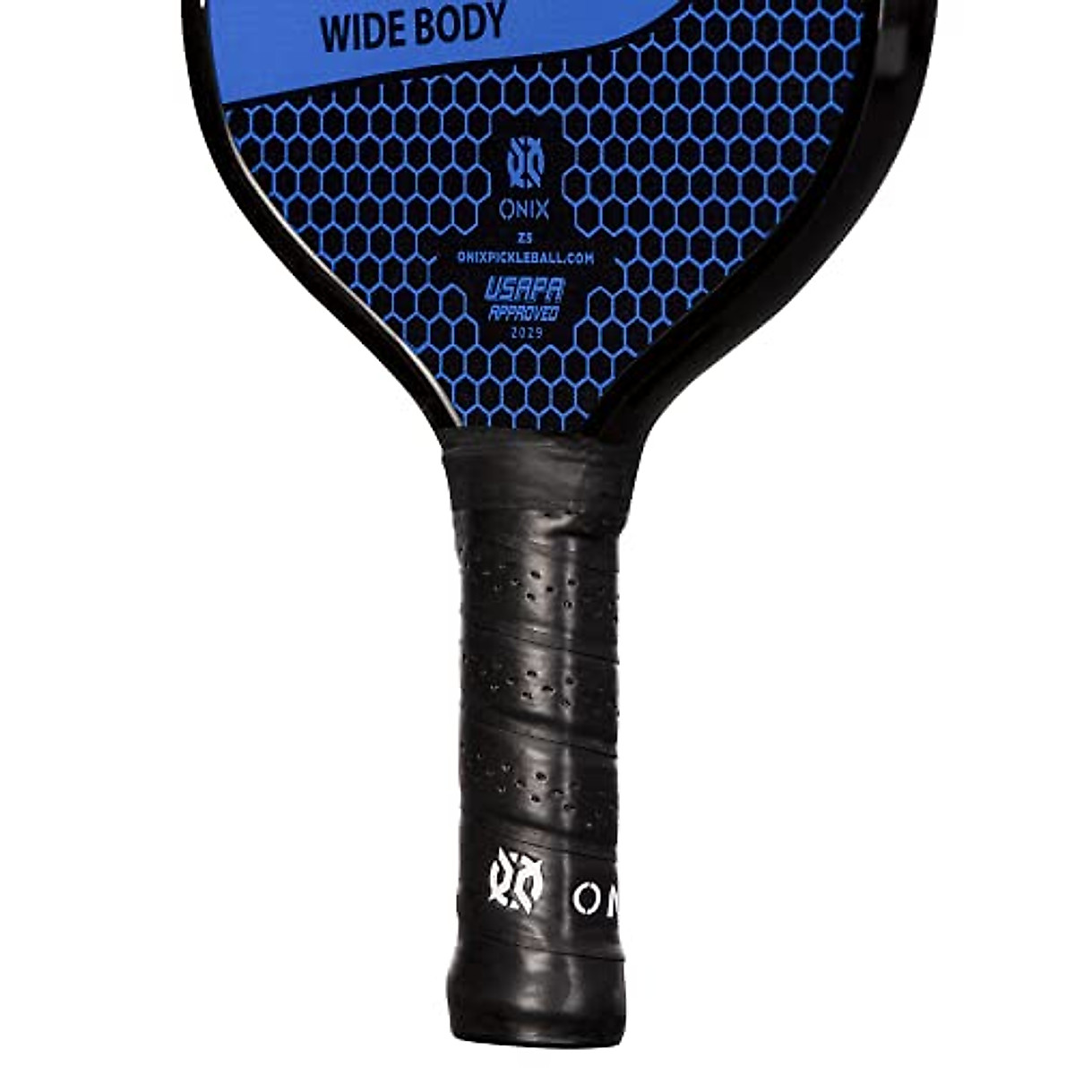 ONIX Graphite Z5 Pickleball Paddle (Graphite Carbon Fiber Face with Rough Texture Surface, Cushion Comfort Grip and Nomex Honeycomb Core for Touch, Control, and Power)