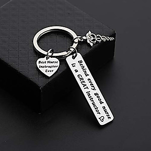 MAOFAED Best Nurse Instructor Ever Keychain (Nurse Instructor Keychain)
