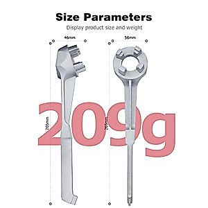 Mellbree Bung Wrench, Aluminum Gallon Drum Wrench Barrel Wrench Drum Opener Tool for Opening 10 15 20 30 50 55 Gallon Drum, Fits 2 inch and 3/4 inch Bung Caps