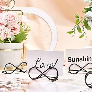 CHGCRAFT 10Pcs Black Table Number Holder Stands Wedding Seating Labels Place Card Clips Name Setting Place Card Holders Photo Picture Cards Display Holder for Party 2.87x2.26x1.06inch
