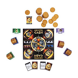 Spin Master Games Crypto Cash Game, Fast-Paced Bitcoin Betting Game for Teens and Adults Aged 14 and Up
