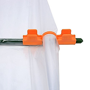 12Pcs Garden Hoop Clips Snap Clamp Netting Cover Trellis for 11MM Plant Stakes