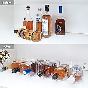 ITYLIFE CITYLIFE Water Bottle Organizer Holder Stackable Wine Storage Rack Plastic Cabinet Pantry Countertop Kitchen Refrigerator Freezer Organization Mug Shaker Blender Bottles Cups yeti