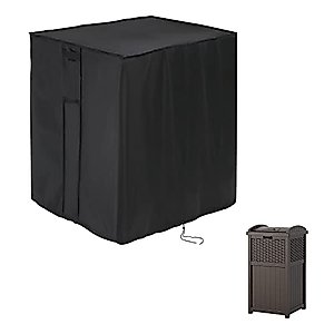 Youlvy Outdoor Trash Can Cover for Suncast 33 Gallon Hideaway Resin Trash Can,Outside Waterproof Trash Can Cover - 17 x 16.5 x 32 Inch