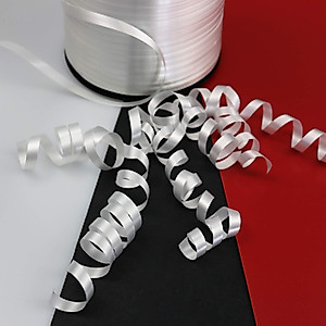 GIFTEXPRESS 500 Yards White Curling Ribbon/Balloon Ribbon/Balloon Strings/Gift Wrapping Ribbons Supplies