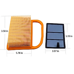 42381410300B 4238 140 4401 Air Filter & Pre Filter Replacement for Stihl TS410 TS420 TS410Z TS420Z TS480 TS500i 4238 140 4402 4238 140 1800