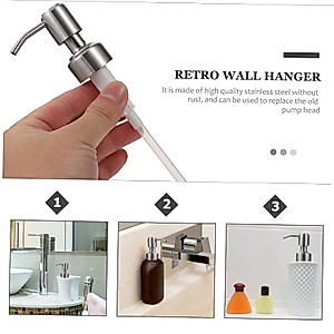 Gadpiparty Sprinkler Hand Soap Dispenser Foam Soap Dispenser Bottle Dispenser Foam Bottles Pump Lid Soaps Pump Cover Stainless Steel Silver Bottle Replacement Pumps Bottle Pump Replacement