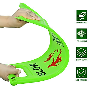 Children at Play Safety Signs For Street Kids at Play Signs For Street Slow Down Signs For Neighborhoods Kids Playing Reflective Caution Sign (3 Pack)