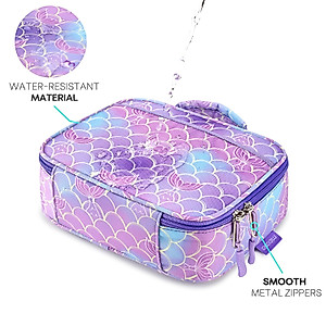 mibasies Kids Lunch Box for Girls and Boys Toddler Insulated Lunch Bag (Mermaid Tail1)