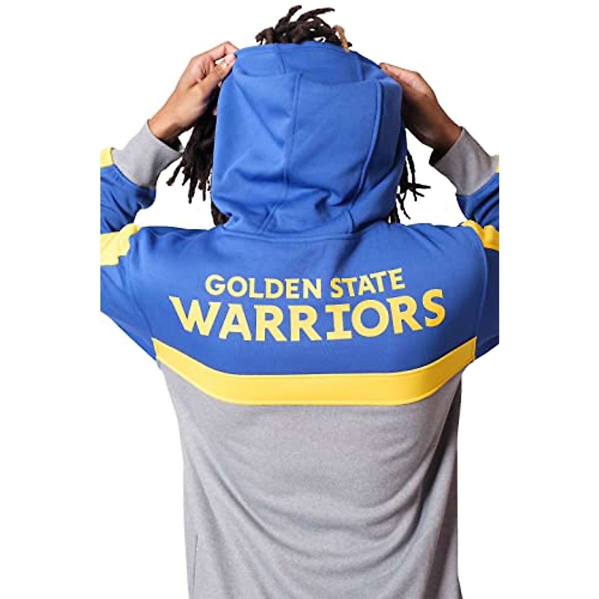 Ultra Game NBA Golden State Warriors Mens Soft Fleece Full Zip Jacket Hoodie, Team Color, Medium