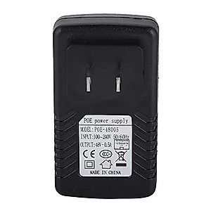 POE Injector, POE Wall Adapter, 48V/0.5A POE Wall Plug Injector Ethernet Adapter PoE Power Supply for IP Camera 100-240V(US Plug 100‑240V)