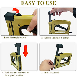 Point Drivers for Picture Framing, Picture Frame Stapler Point Driver Gun with 1000 Points for Joiner DIY - Picture Frame Backing Stapler