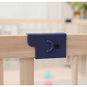 Wooden Baby Playpen Fence Play Pen Play Yard Area Gate with Door for Babies and Toddlers Kids, Portable Wooden Indoor Freestanding, Kids Baby Pet Cats Play Fence Playpen with Door(180x200x61cm)