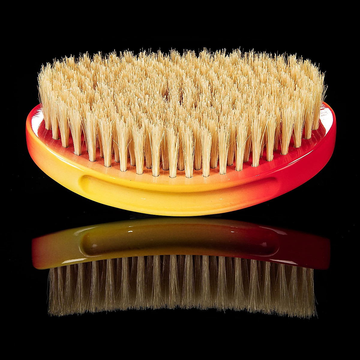 Torino Pro Curve Wave brush #157- Medium 100% Boar Bristle Curved 360 Wave Palm Brush - Great for laying down 360 waves and use before using wave cap or durag - Luxury wave brush for men 360